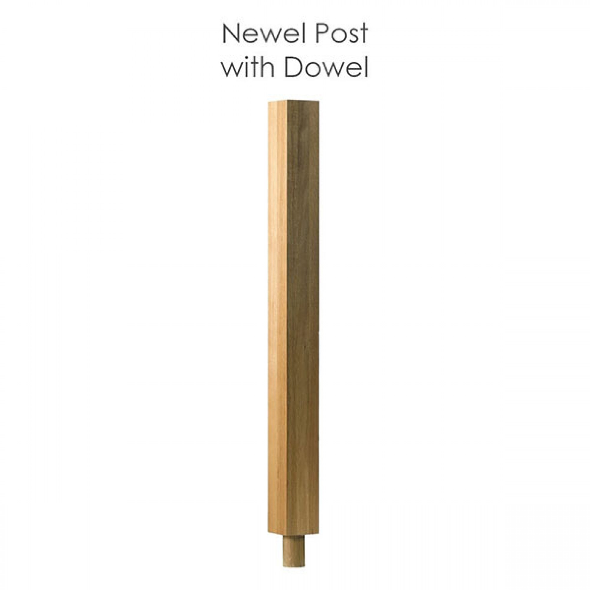 Plain Sq Red Deal 1065x91x91 Full Newel With Dowel