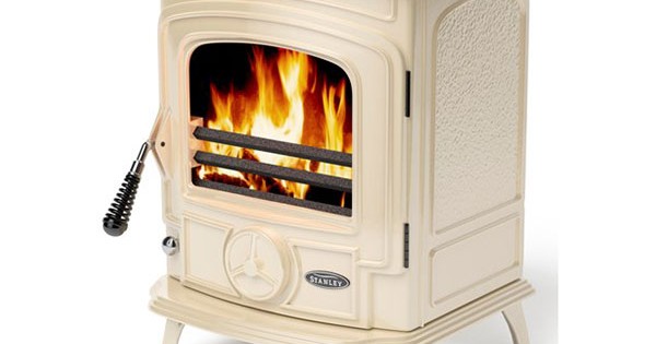 Stanley Oisin Solid Fuel Eco Stove Satin Cream | MD O Shea & Sons