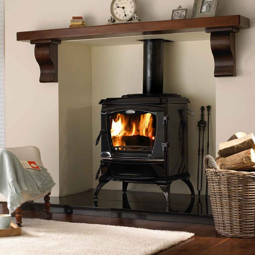 Stanley Lismore 10.6kW Eco Solid Fuel Stove | Enamel Black | MD O'Shea ...