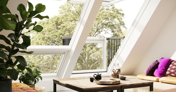 Velux CABRIO Double Balcony Window | White Painted | For Tile| GDL ...
