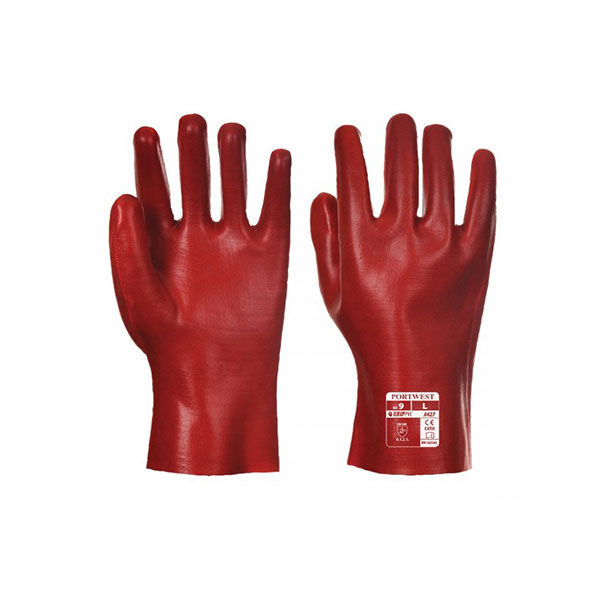 Portwest PVC Gauntlet Red Gloves | MD O Shea & Sons