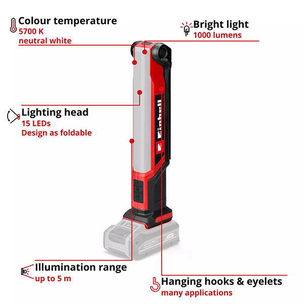 18v Handheld Stick Work Light Body Only