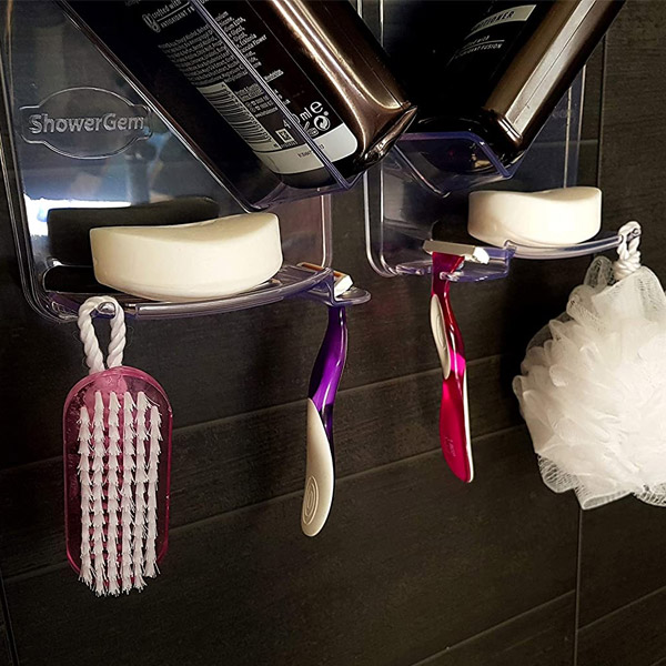 Showergem | Rustproof & Easyclean Shower Tidy | 2 Pack - Left & Right