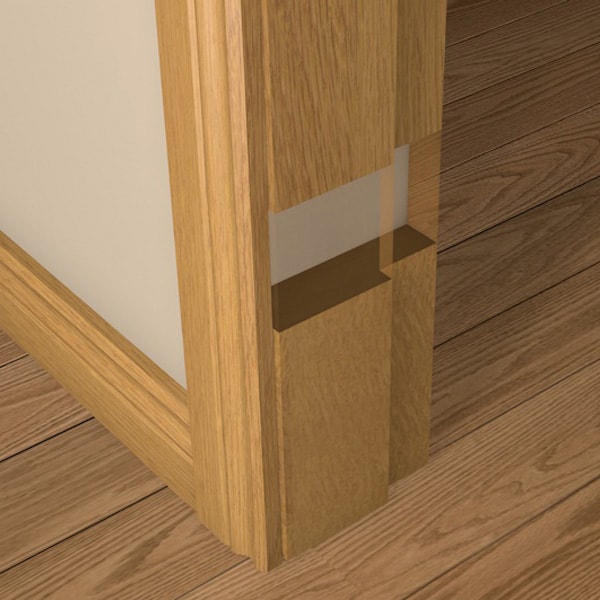 Rebated Door Frame Set Solid White Oak 40x132mm